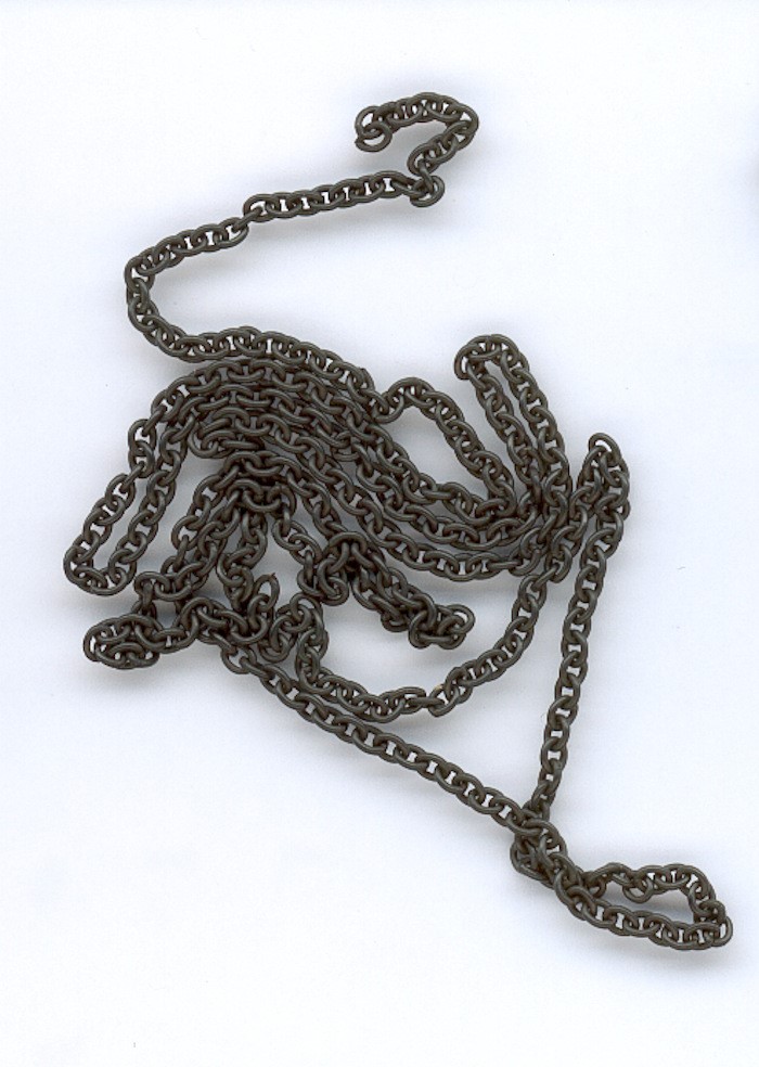 50cm Vehicle chain 1mm link (black)